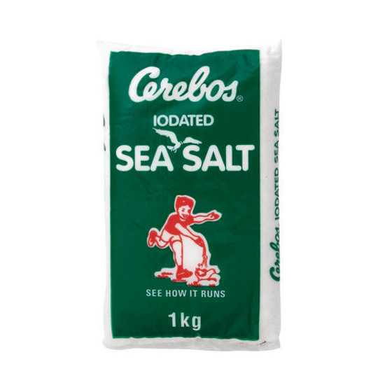 Cerebos Salt Iodated Sea Plastic Bag 1kg x 20 | PnP